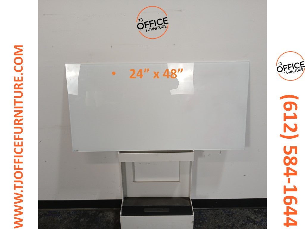 2 x 4 Glass Whiteboard / Dry Erase (#6630) | Used office furniture — TJ ...