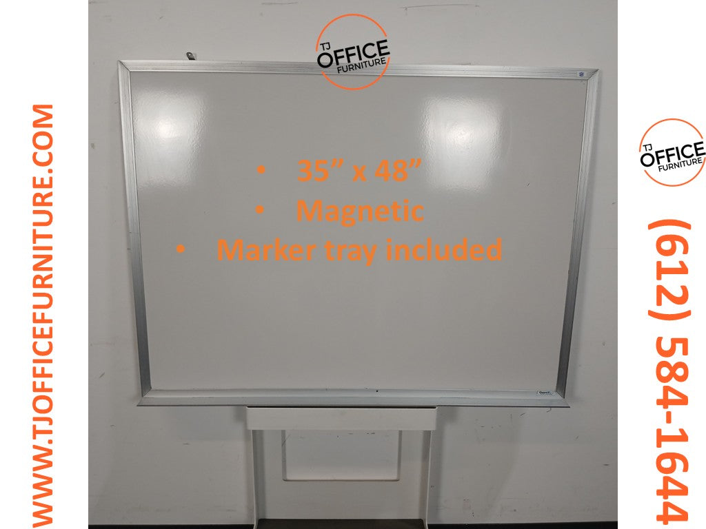 35" x 48" Whiteboard / Dry Erase | Used office furniture in Mpls, MN ...