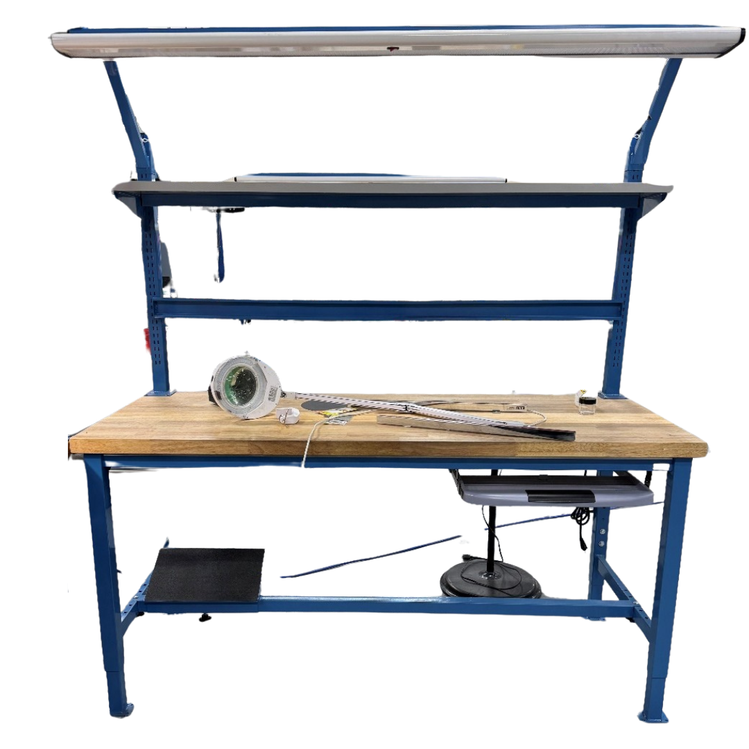 BenchPro 6' IR Bench with Butcher Block top — TJ Office Furniture