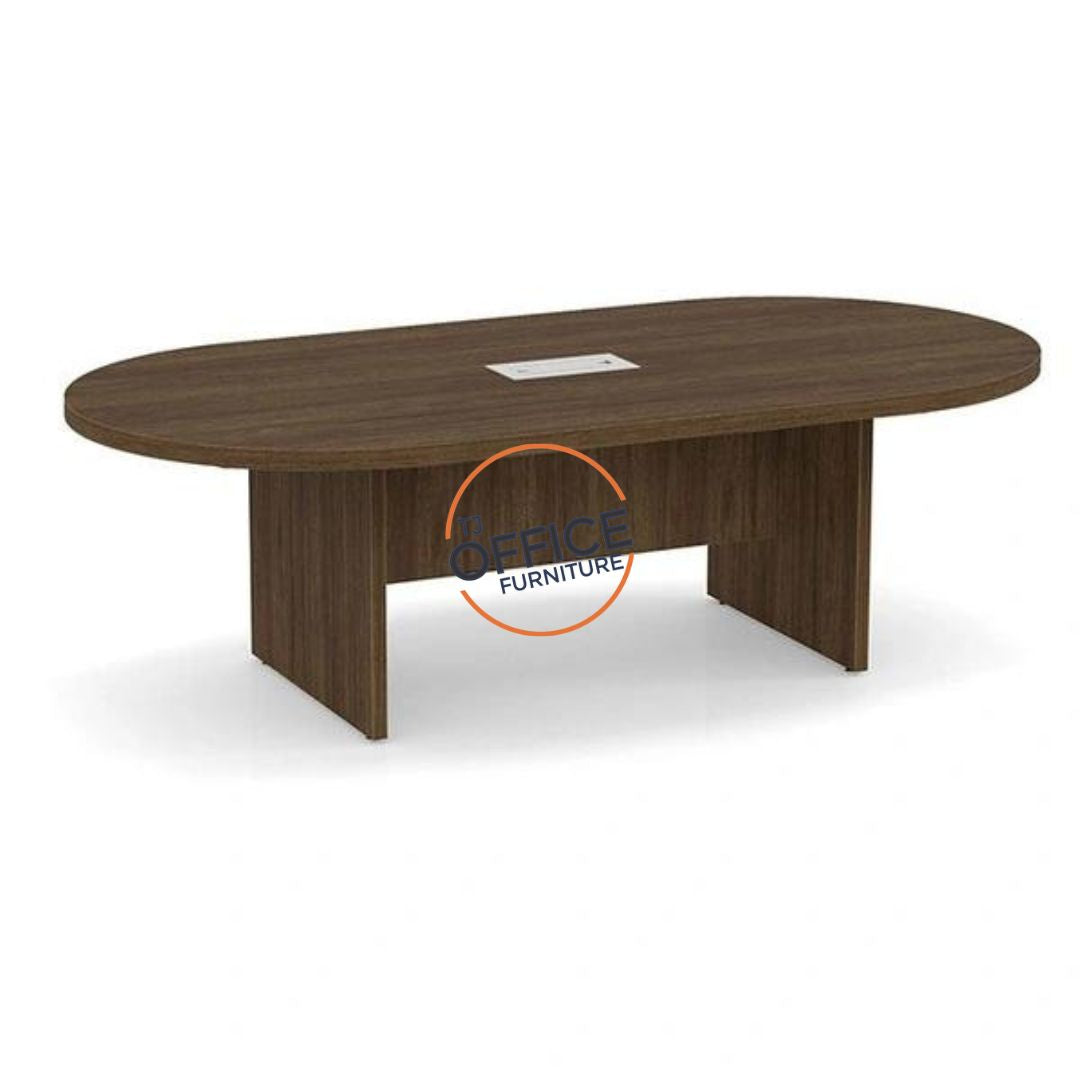 6' Racetrack Conference Room Table with Slab Base — TJ Office Furniture