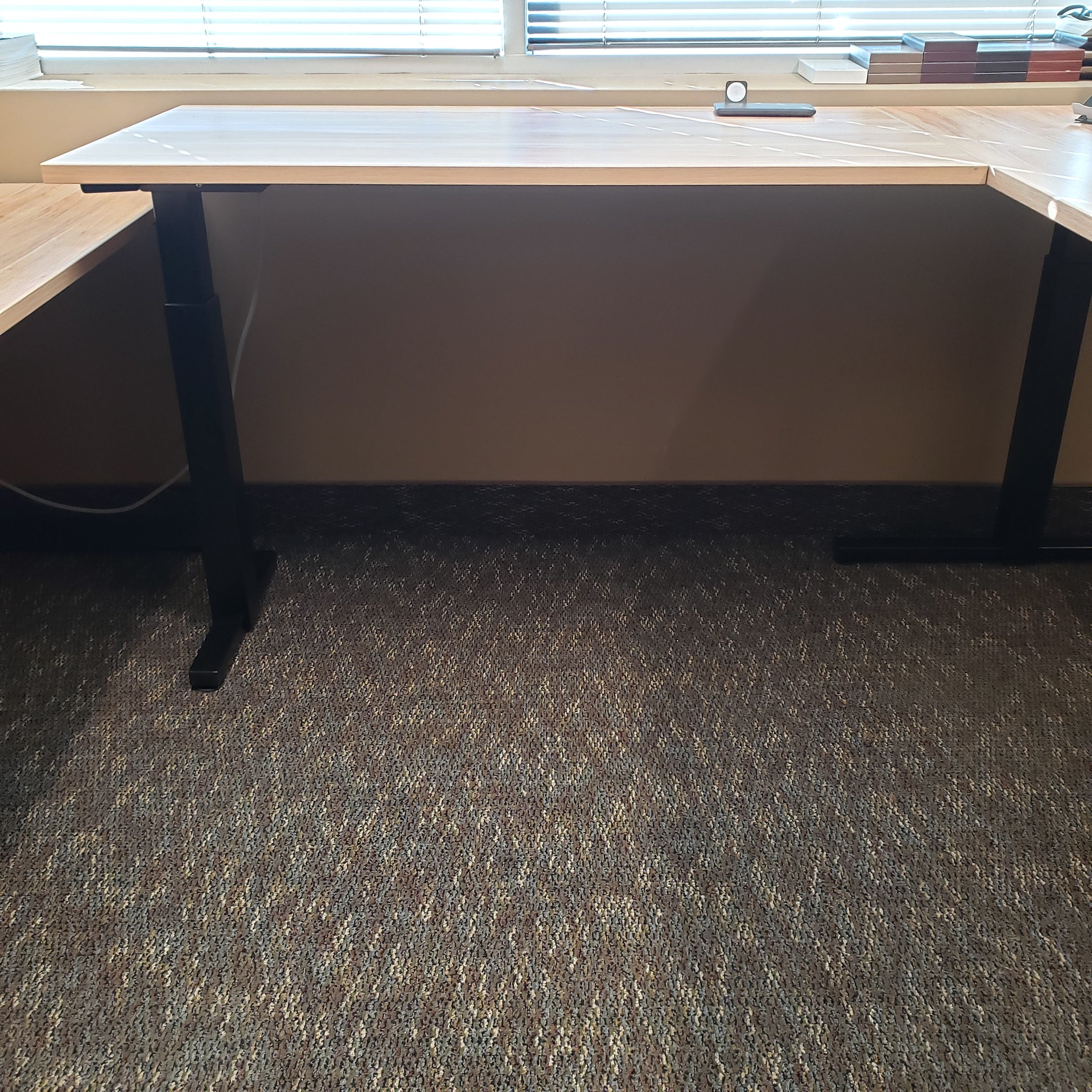 U Shape Desk with L Shape Sit Stand Desk | Used office furniture — TJ ...
